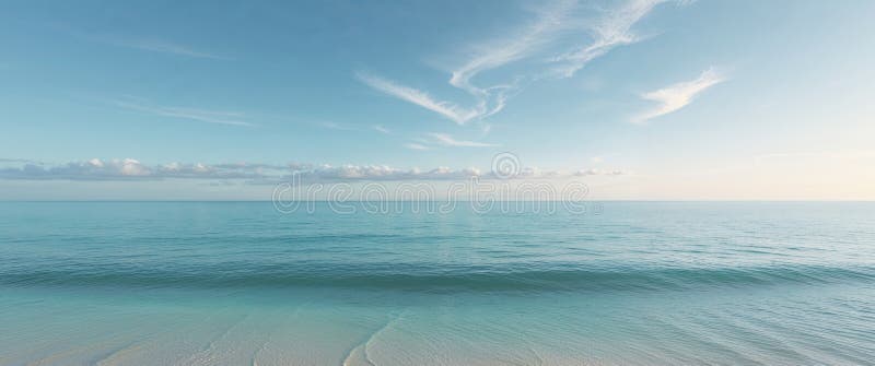 Serene Ocean Calm Blue Water Under a Clear Sky Stock Photo - Image of ...