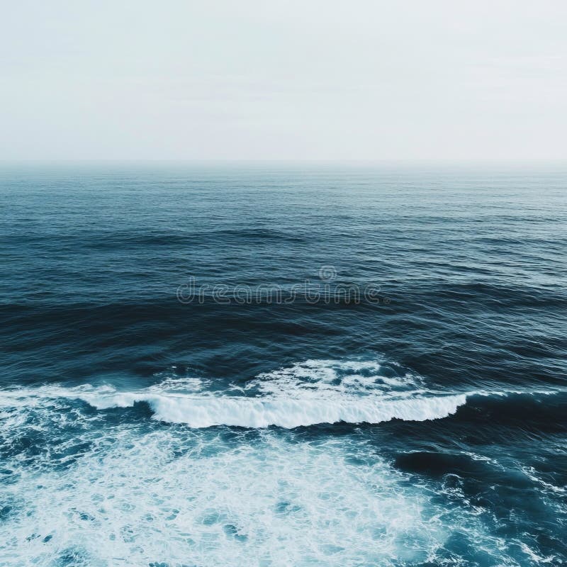 Serene Ocean Waves in Abstract Blue Water Texture, Photographed Using ...