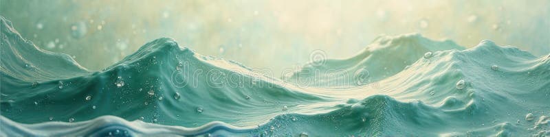 Serene Ocean Waves in Soft Ambient Light Capturing Tranquil Seascape ...