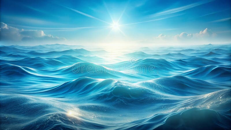 Serene Ocean Waves at Sunrise a Breathtaking View of Endless Blue ...