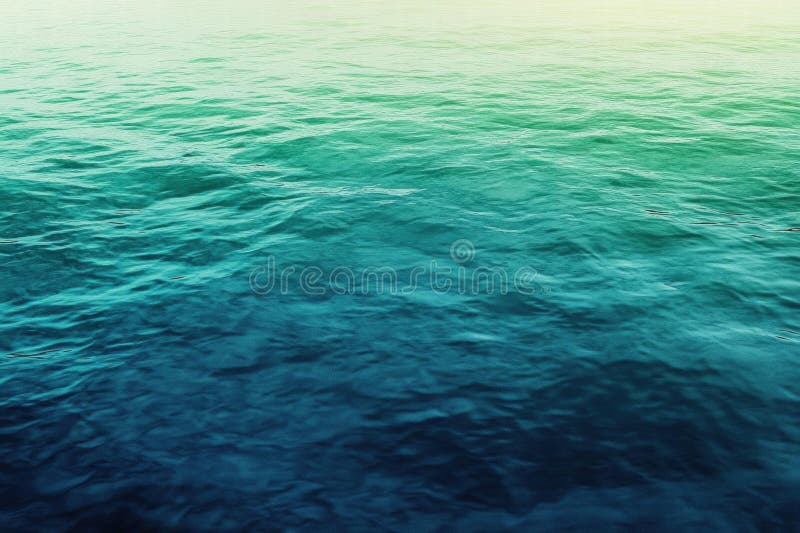 Serene Ocean Waves, a Tranquil Teal and Blue Gradient Stock Image ...