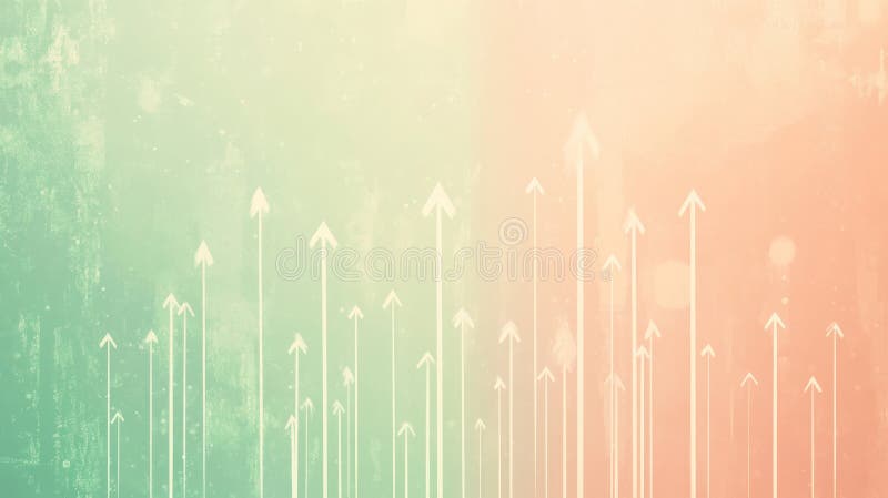 Serene Pastel Background with Soft Green and Peach Arrow Patterns Stock ...