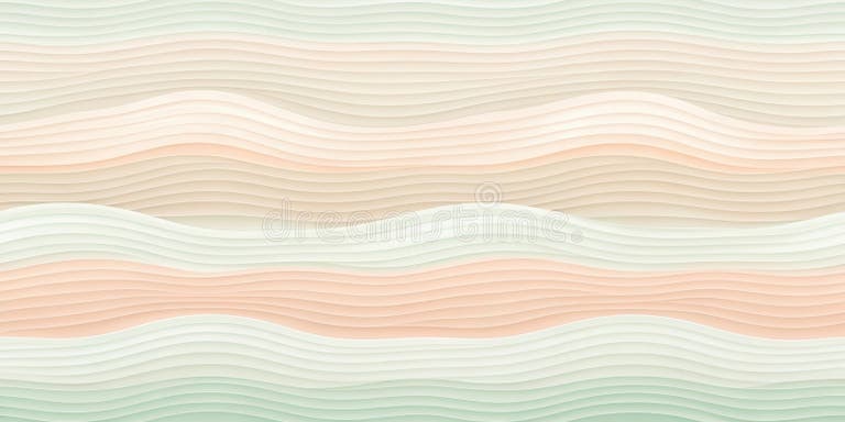 Serene Pastel Wave Pattern Abstract Background of Soft Curving Lines ...