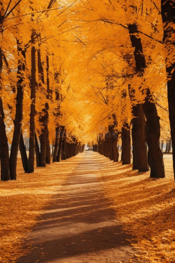 A Serene Path Lined with Trees, Perfect for Nature and Outdoor Concepts ...