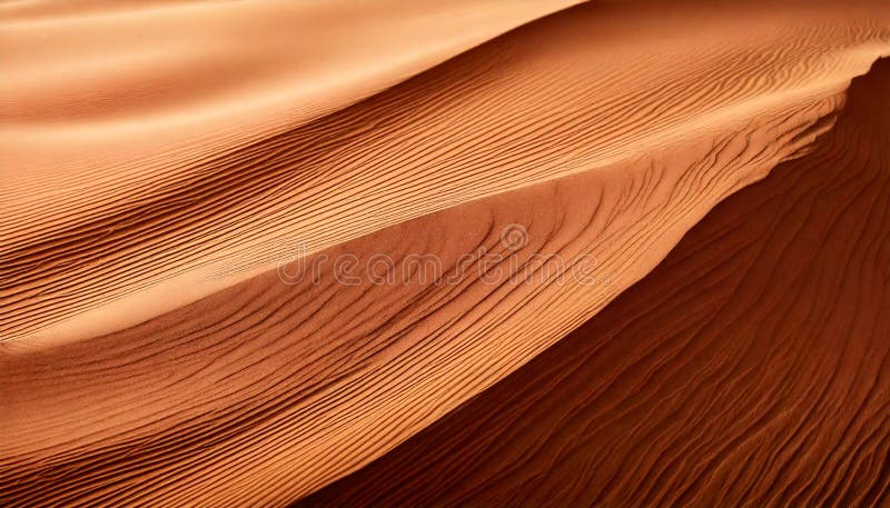 Serene Patterns of Desert Sand Dunes Stock Illustration - Illustration ...