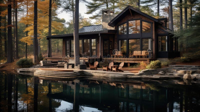 Serene perfect house stock image. Image of privacy, serene - 368686937