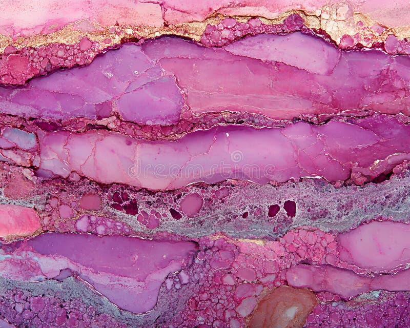 A Serene Pink Watercolor Splash Adorned with a Reflective Element Stock ...