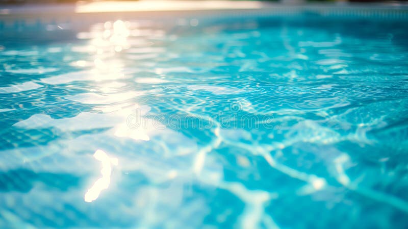 Serene Poolside Views, Beautiful Summer Background for Relaxation Stock ...