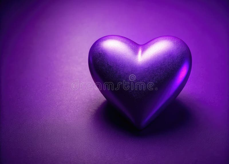 A Serene Purple Heart a Visual Representation of Love Compassion and ...