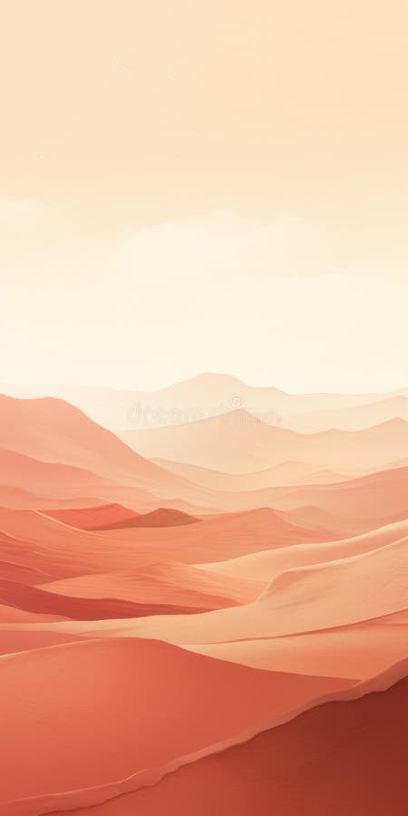 Serene Red Desert Landscape: Minimalistic Abstract Watercolor Artwork ...