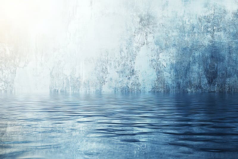 The Serene Reflection of a Still Water Surface, Mirroring a Polished Metallic Texture with ...