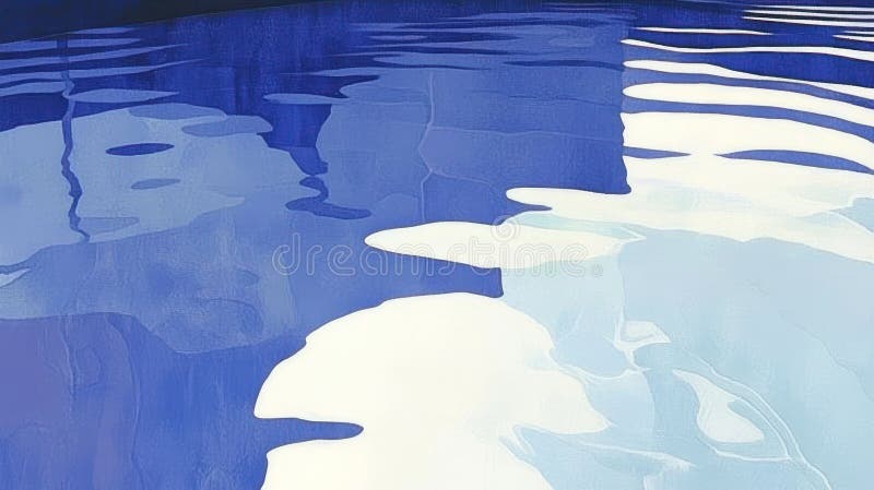 A Serene Reflection on Water, Showcasing Calming Blue Tones and Gentle ...