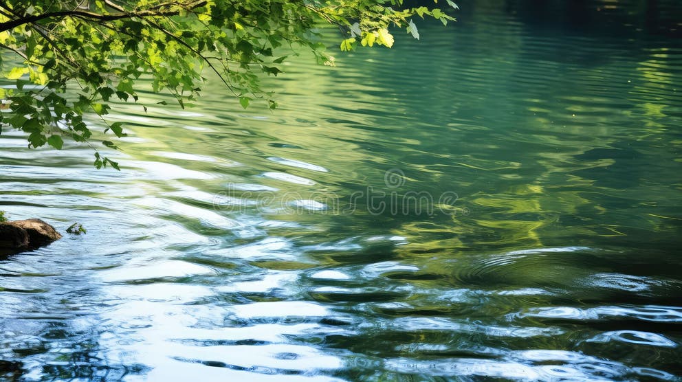 Serene river water texture stock illustration. Illustration of clear - 373399993