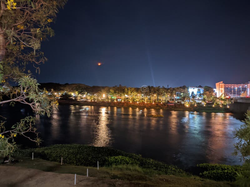Serene Riverside Nightscape Stock Photos - Free & Royalty-Free Stock ...