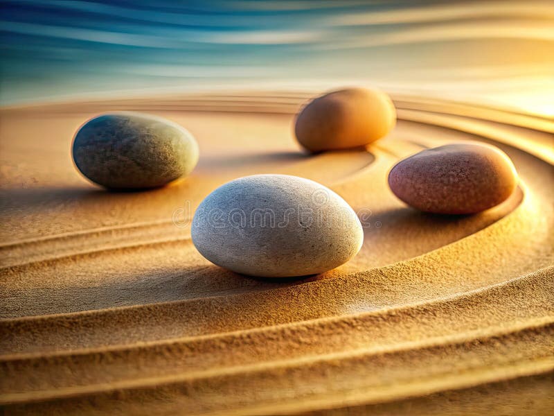 Serene Sand Stone a Mindful Long Exposure for Meditation and Wellbeing ...