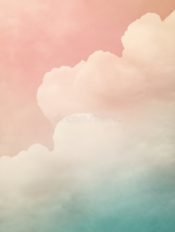 Pastel Sunset Clouds with Soft Gradient Sky Stock Photo - Image of ...