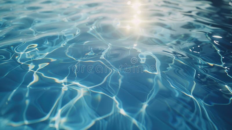 A Serene Scene of Light Shining through Water in a Pool Stock Photo ...