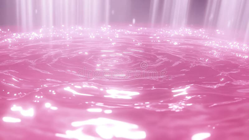 A Serene Scene of Pink Water Rippling Under Soft Light Stock ...