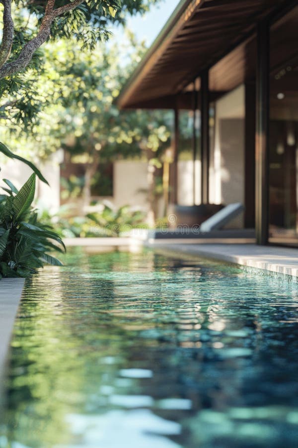 Pool with Tree stock photo. Image of vacation, serenity - 388816960