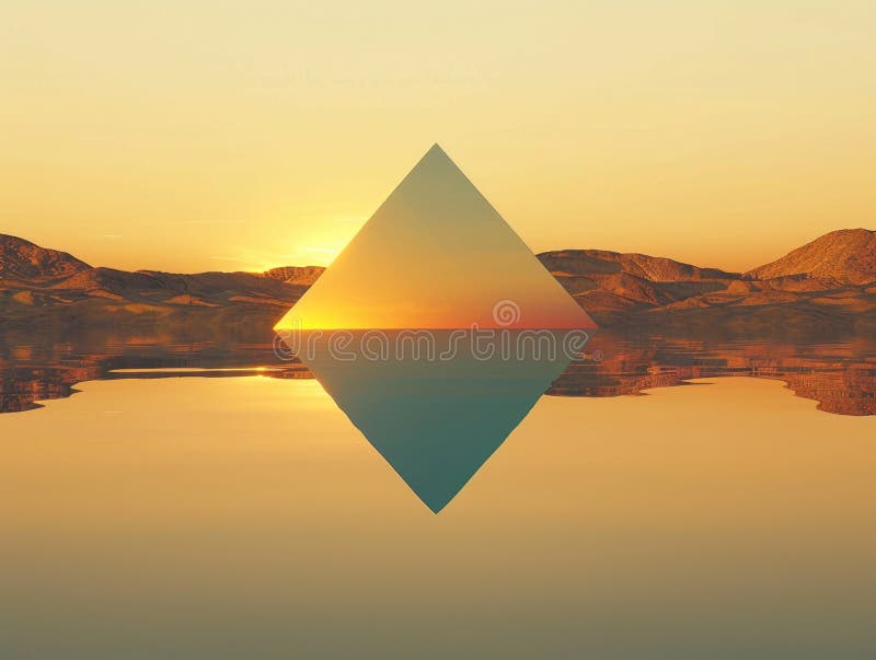 Water Reflection Pyramid stock image. Image of serenity - 377124231
