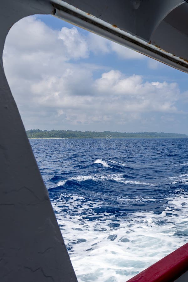 Serene Sea View from Ship S Observation Gallery in Daylight Stock Photo ...