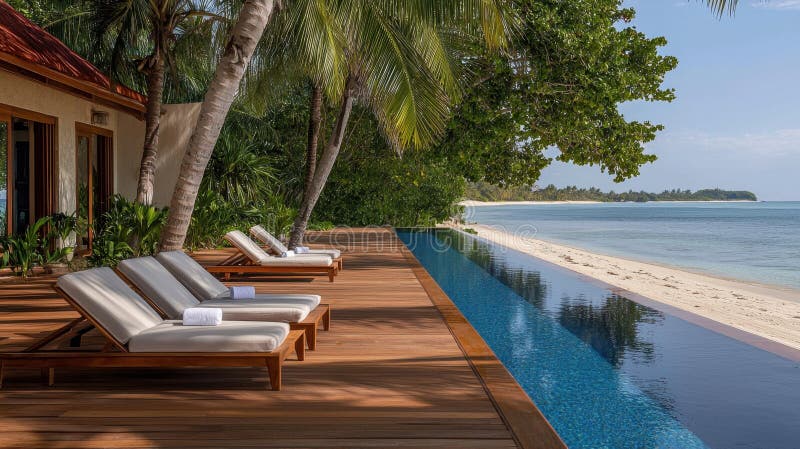 Serene Secluded Beachfront with Infinity Pool Overlooking Tranquil ...