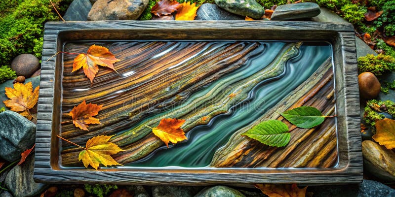 A Serene Slate Tray Abstract Ripples of Nature a Visual Feast for the ...