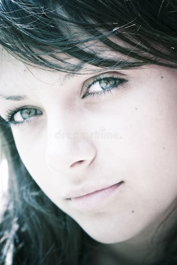 Serene smile stock photo. Image of eyes, contemplation - 2805760