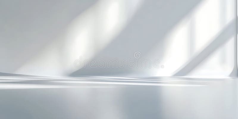 A Serene Space Where Shadows Dance in Harmony with Soft Blue Light and ...