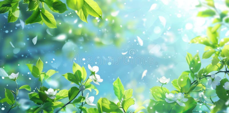Serene Spring Sunshine. Light and Airy Spring Background Concept Stock ...