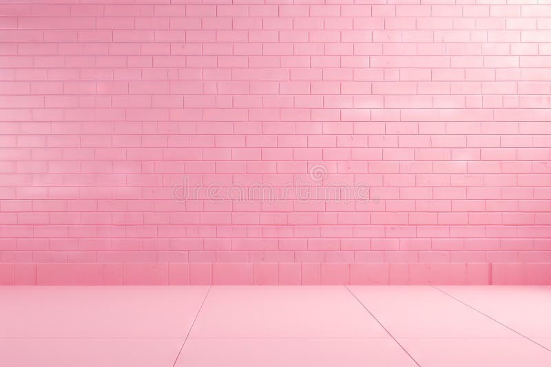 A Serene Stage: Traces of Elegance Amidst Pink Brick Wall, Generative ...