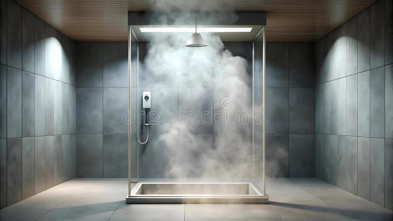 Serene Steam: a Relaxing Shower Experience AI Generated Stock ...