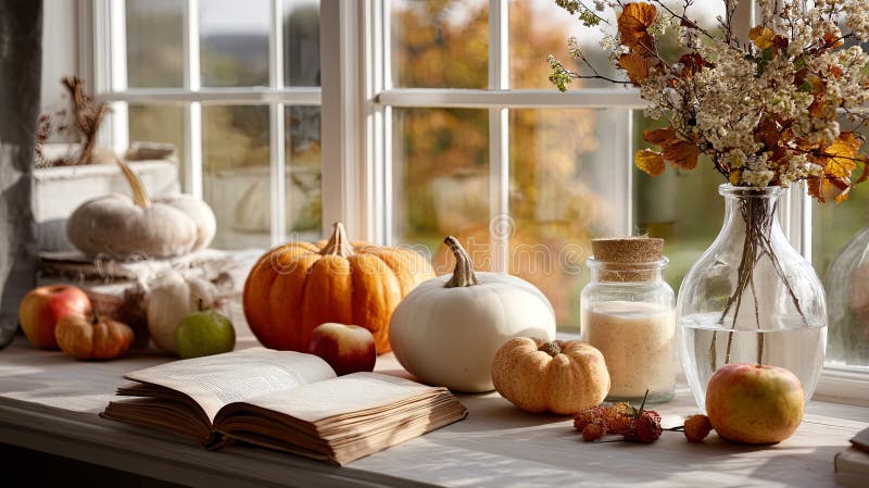 Serene Still Life on Window Sill Stock Image - Image of fresh, interior ...