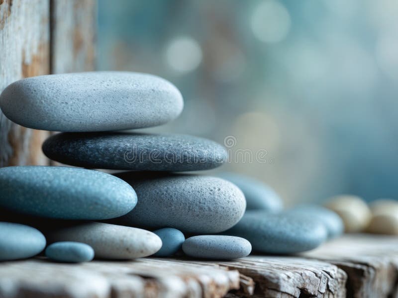 Serene Stones Rustic Blue Gray Wood Background Stock Photos - Free ...