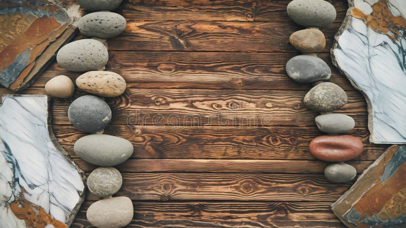 Serene Stones and Rustic Wood, Spa Background High Quality Image Stock ...