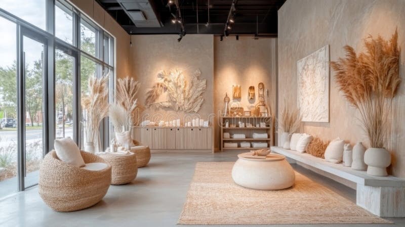 Serene and Stylish Waiting Room Interior Design with Natural Materials ...