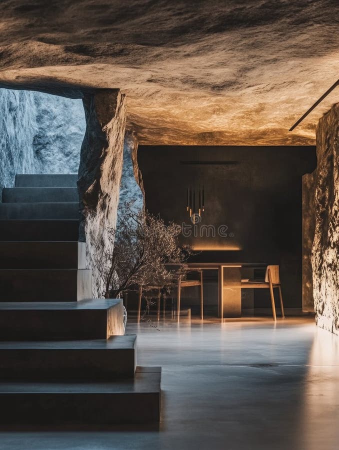 Serene Subterranean Escape stock image. Image of generated - 385812683