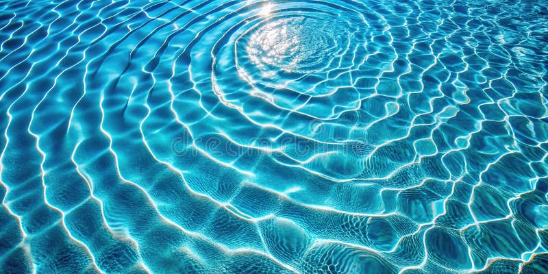 Serene Summer Poolside Abstract Blue Water Texture Sunlit Ripples and ...