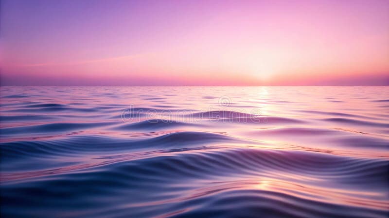 Serene Sunset Over Gentle Ocean Waves a Peaceful Seascape. Generative ...
