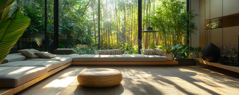 A Serene and Sustainable Living Space Surrounded by Lush Greenery and ...