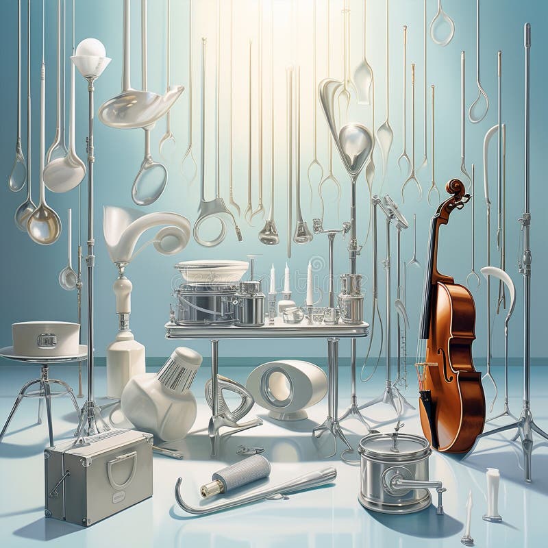 The Serene Symphony: Harmonious Blend of Medical Tools Stock Image ...