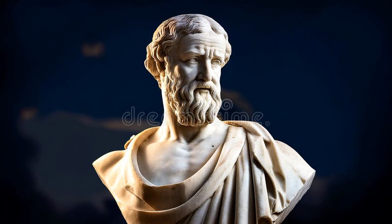 A Serene and Thoughtful Portrait of the Ancient Greek Philosopher Plato ...
