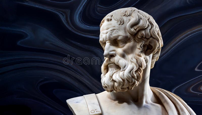 A Serene and Thoughtful Portrait of the Ancient Greek Philosopher Plato ...