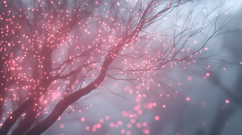 Serene Transcendent Pink Tree with Soft Bokeh Background for Tranquil ...
