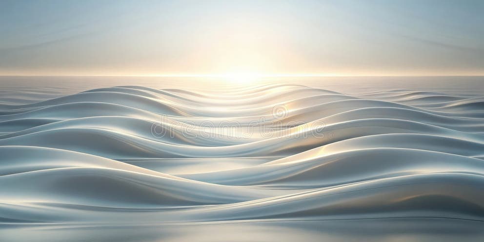 Serene Undulating Landscape at Dawn a Study in Smooth Curves and Gentle ...