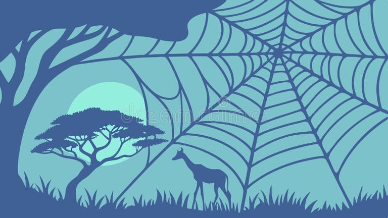 Spider Web with Deer, Mystical Forest, Nature S Delicate Balance ...