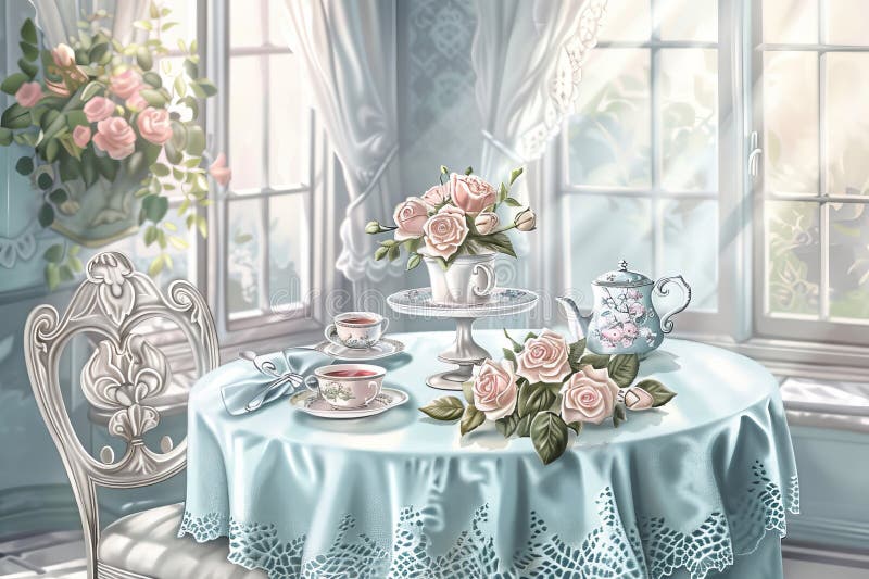 Victorian Elegant Tea Setting Stock Photos - Free & Royalty-Free Stock ...