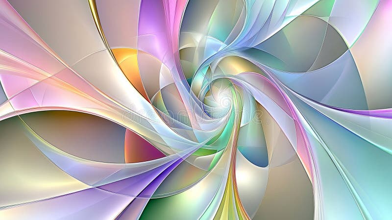 A Serene Visual Effect is Created by Soft Pastel-colored Light Rays ...