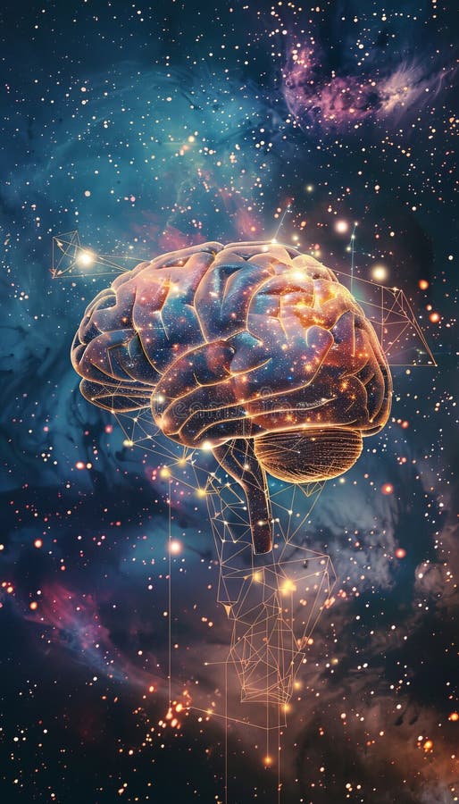 A Serene Visual of Heart and Brain Harmony with the Universe in Gentle ...