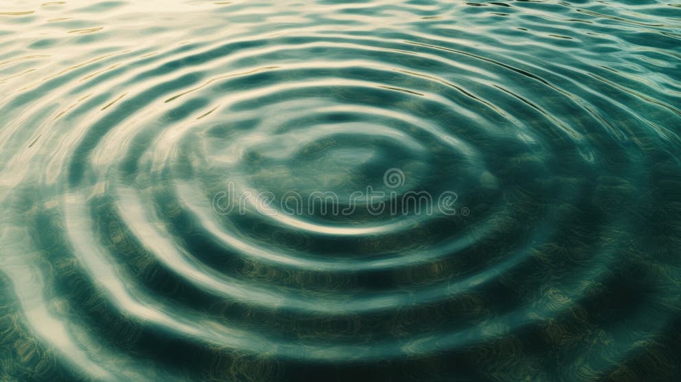 Serene Water Ripple Patterns at Sunset Stock Image - Image of radiance ...